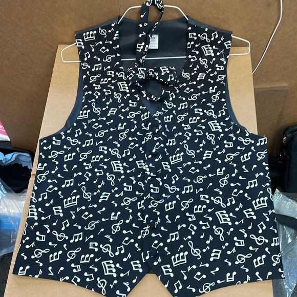 Suits & Blazers | Music Notes Vest And Bow Tie New | Poshmark